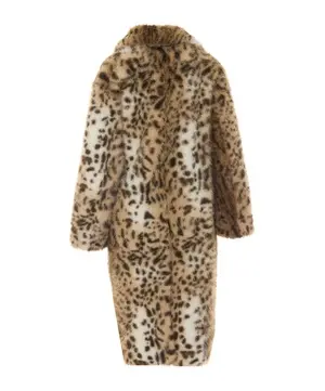 SWORD 6644 Long Sleeved Fur Coat