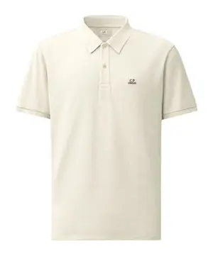 C.P. COMPANY Short-sleeved Polo Shirt - Silver Birch