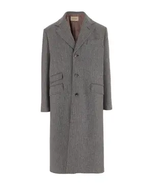 Valentino Garavani Single-breasted Long Coat - Gray