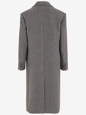 Valentino Garavani Single-breasted Long Coat - Gray