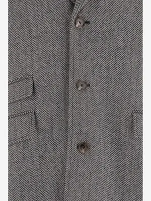 Valentino Garavani Single-breasted Long Coat - Gray