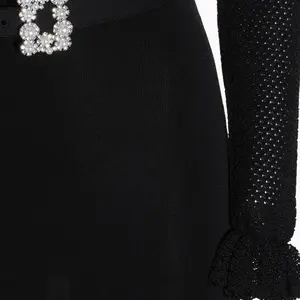 SELF-PORTRAIT Embellished Long-sleeved Fishtail Dress