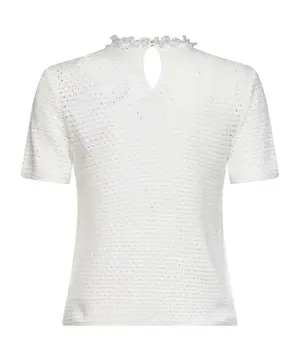 SELF-PORTRAIT Short-sleeved Knit Top