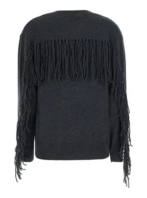 P.a.r.o.s.h Fringed Back Knitted Sweater