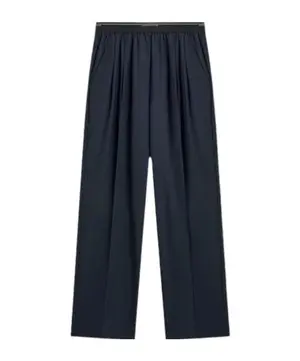 SEMICOUTURE Straight-leg Casual Trousers With Branded Webbing Belt