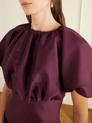 SELF-PORTRAIT Gathered Taffeta Top