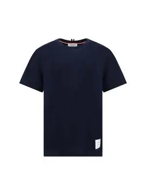 Thom Browne Short Sleeve Crewneck T-shirt - Blue