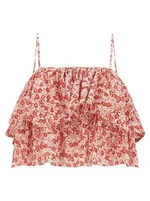 Isabel Marant Étoile Erisa' Floral Print Cropped Top