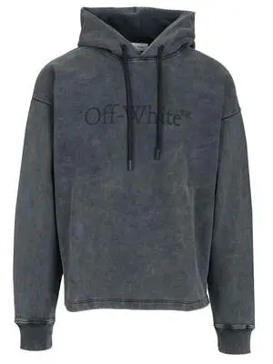Off-White Hooded Sweatshirt - Blue
