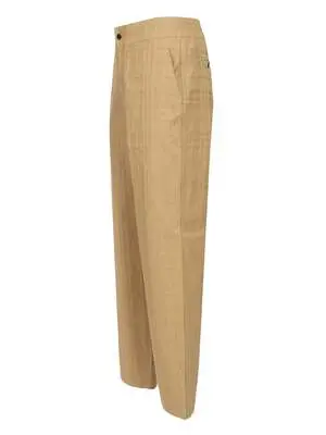 Burberry Textured Check Cotton Trousers