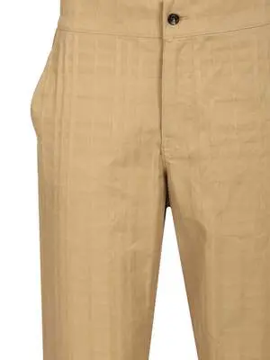 Burberry Textured Check Cotton Trousers