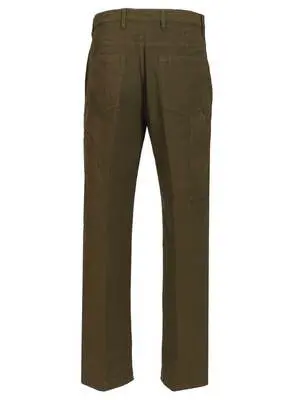 Dries Van Noten Cotton Trousers With Tortoiseshell Button