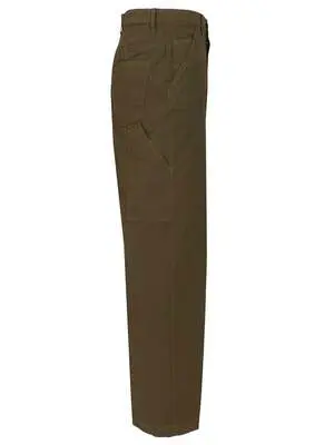 Dries Van Noten Cotton Trousers With Tortoiseshell Button
