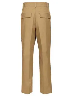 Dries Van Noten Straight Leg Cotton Twill Trousers