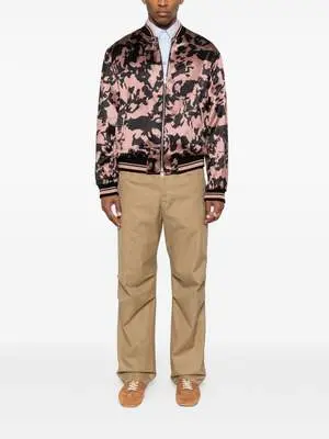 Dries Van Noten Straight Leg Cotton Twill Trousers