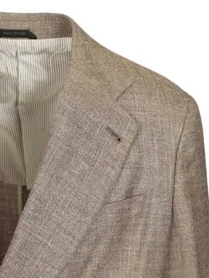 Giorgio Armani Double-breasted Linen Blend Blazer