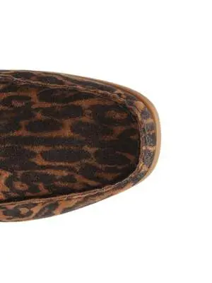 TOM FORD Ocelot Print Suede Boat Shoes - Multicolor