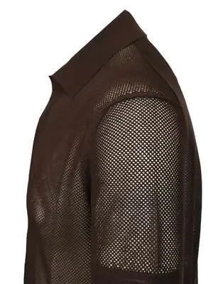 TOM FORD Knitted Polo Shirt - Brown