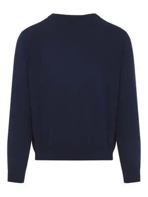 Etro Cotton Crew Neck Sweater With Embroidered Logo