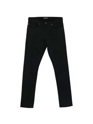 TOM FORD Slim-fit Five-pocket Stretch Denim Jeans With Suede Trim