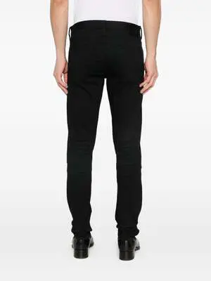 TOM FORD Slim-fit Five-pocket Stretch Denim Jeans With Suede Trim