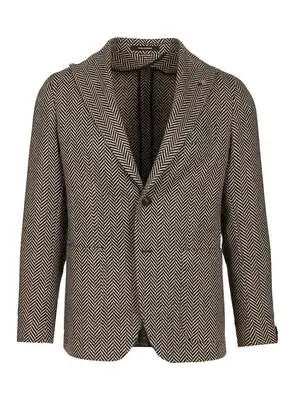 Tagliatore Blazer In Wool And Cashmere - Cream