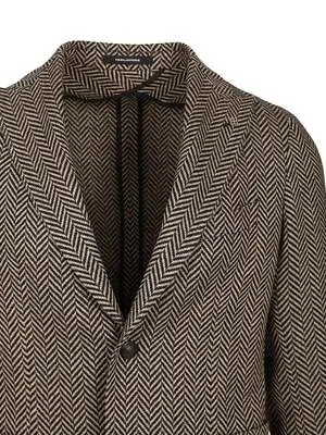 Tagliatore Blazer In Wool And Cashmere