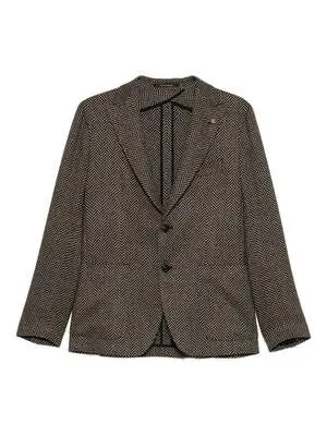 Tagliatore Blazer In Wool And Cashmere
