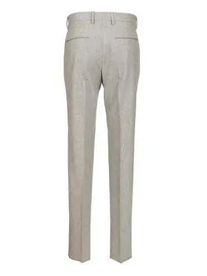 Tagliatore Super 100s Wool Flannel Pleated Trousers
