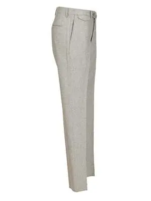 Tagliatore Super 100s Wool Flannel Pleated Trousers