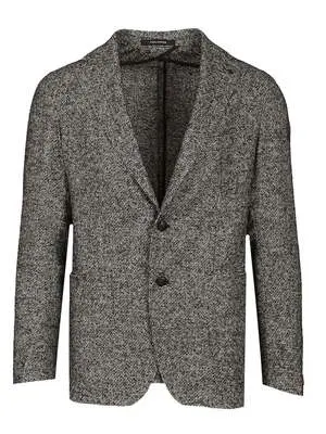 Tagliatore Fil-à-fil Textured Single-breasted Blazer With Notched Lapel