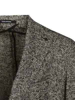 Tagliatore Fil-à-fil Textured Single-breasted Blazer With Notched Lapel