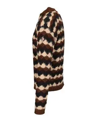 Moncler Geometric Logo Motif Apres Ski Sweater