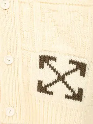 Off-White Arrow 3d Wool Cardigan