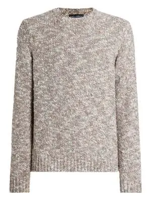 Dolce & Gabbana Shaved Wool Crew Neck Sweater
