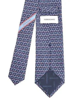 FERRAGAMO Hockey" Silk Neck Tie