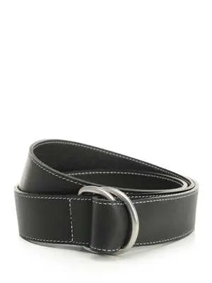 AMI Paris Double Belt With Metal Buckles - Black