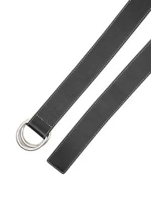 AMI Paris Double Belt With Metal Buckles - Black