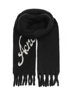 Acne Studios Scarf Logo - Black