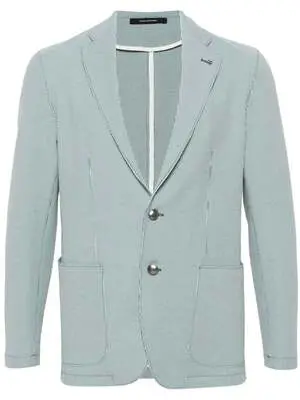 Tagliatore Seersucker Blazer - Blue