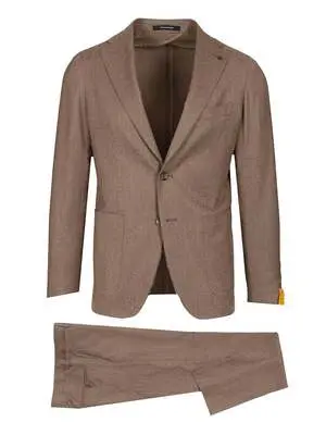 Tagliatore Wool And Silk Suit - Brown