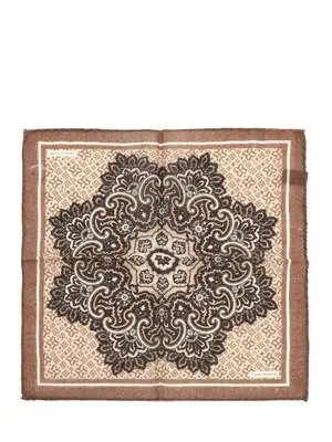 Tagliatore Wool Pocket Square - Gray