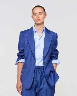 Serena Bute Wool Fitted Single Breasted Blazer