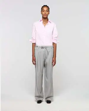 Serena Bute Sharkskin Wool Side Tab Joggers
