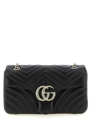 Gucci Gg Marmont' Medium Shoulder Bag - Black