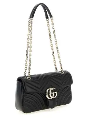 Gucci Gg Marmont' Medium Shoulder Bag - Black