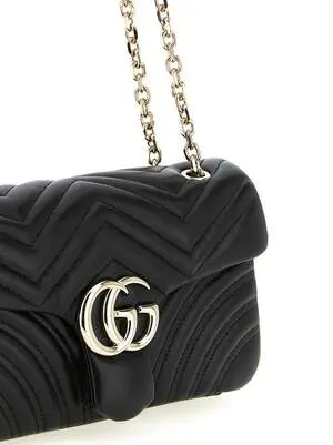 Gucci Gg Marmont' Medium Shoulder Bag - Black