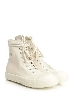 Rick Owens High-top Cotton Sneakers