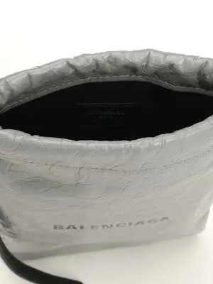 Balenciaga Lamb Skin Shopper Phone Holder - Gray