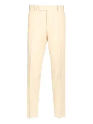 Fendi Gabardine Straight Leg Pants - Cream